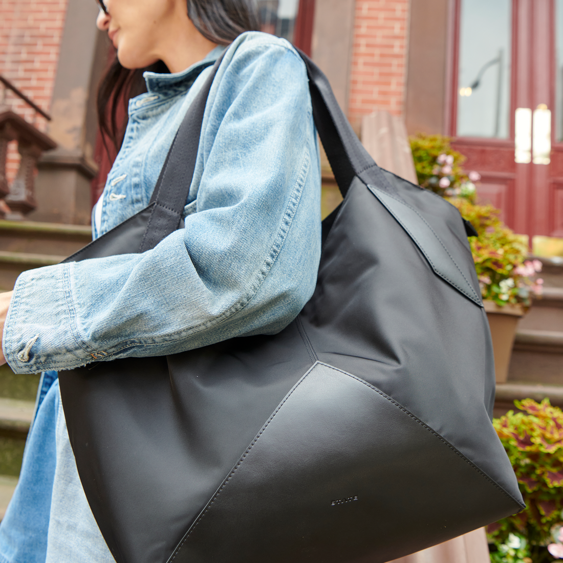 STATE Bags | Beverly Tote Recycled Nylon Black
