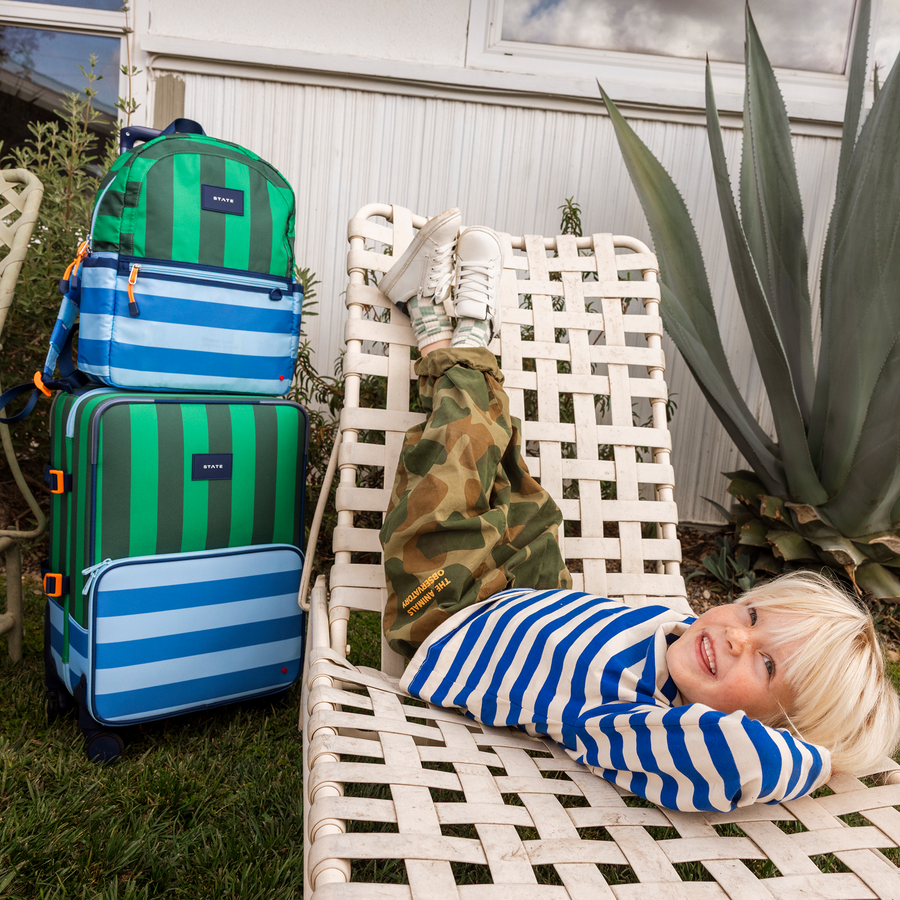 STATE Bags | Kane Kids Travel Backpack Recycled Polyester Canvas Stripe