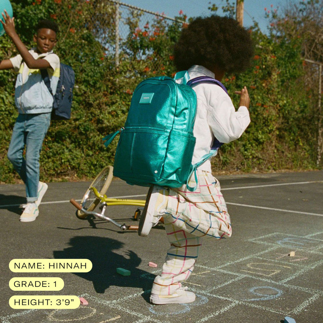 STATE Bags | Kane Kids Travel Backpack Metallic Fuzzy Hearts