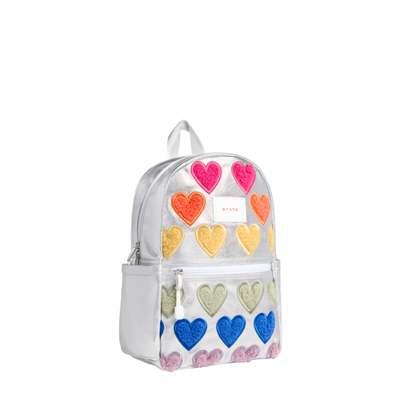 STATE Bags | Kane Mini Backpack Metallic Fuzzy Hearts | Back to School ...