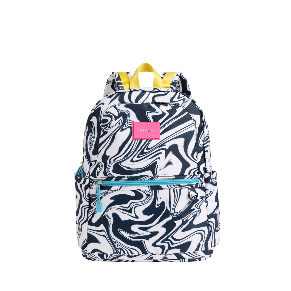 STATE Bags | Kane Kids Double Pocket Backpack Metallic Fuzzy Hearts