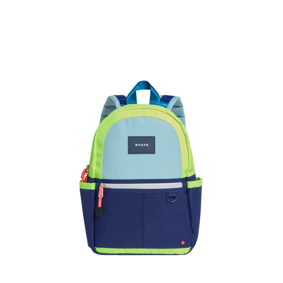 STATE Bags | Kane Kids Mini Travel Backpack Color Block Green/Navy ...