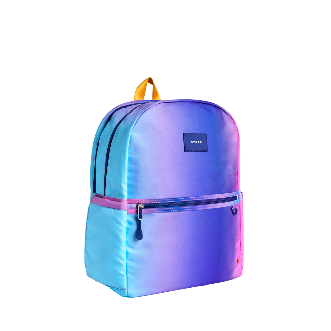 STATE Bags | Kane Kids Large Backpack Recycled Poly Canvas Blue/Pink ...
