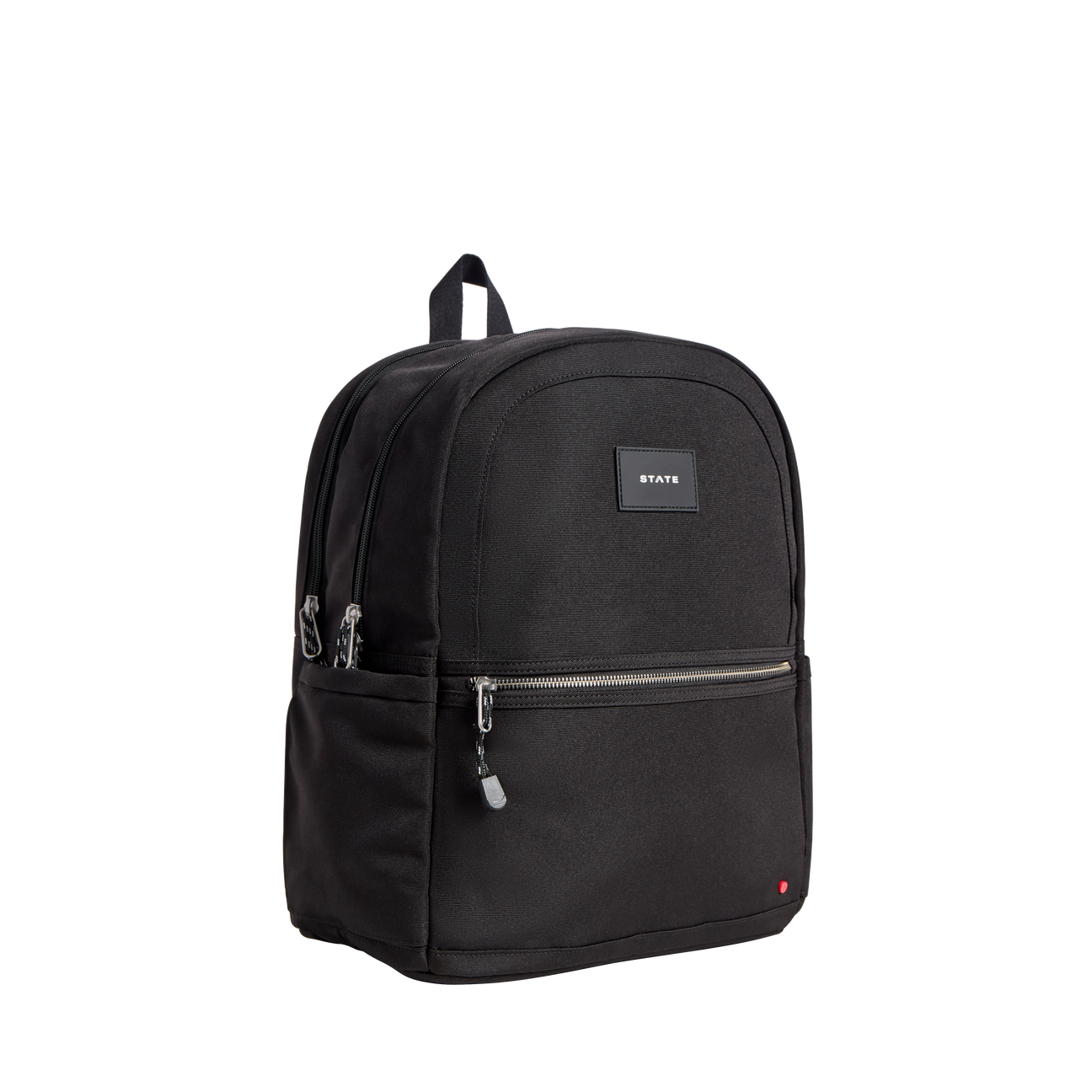 Kane Double Pocket Backpack Polyester Canvas Black