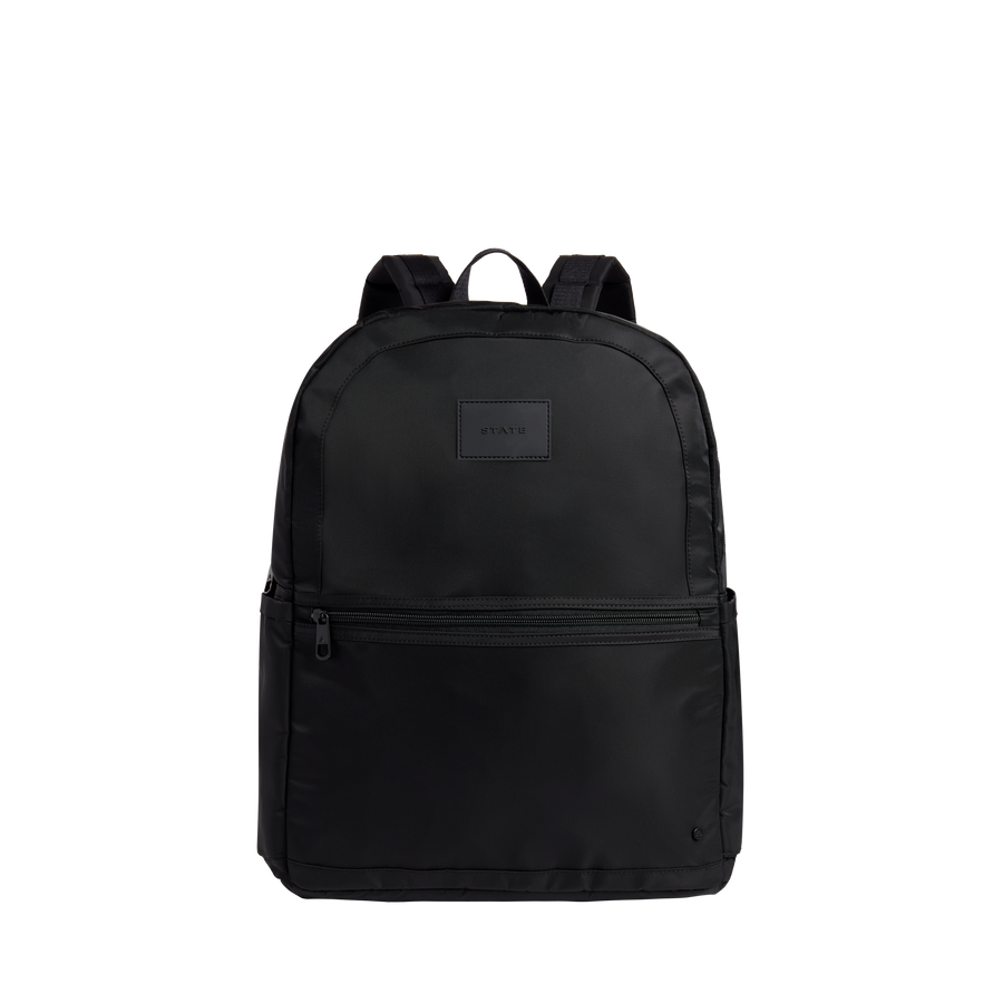 Kane Double Pocket Large Backpack Coated Canvas Black