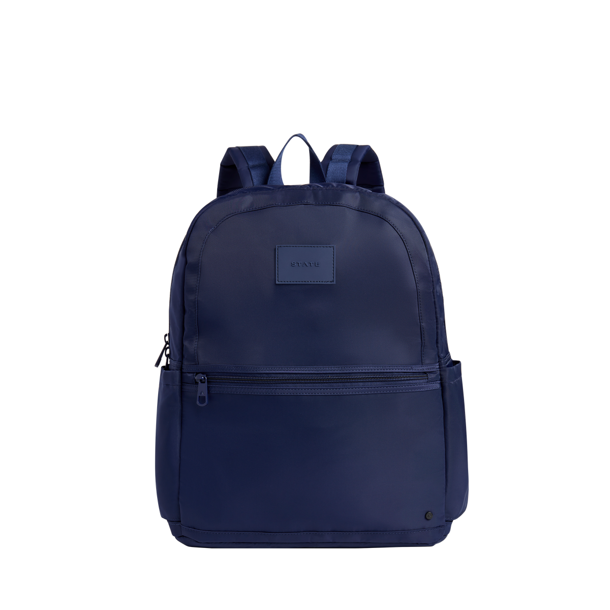 Evans Double Pocket Backpack Nylon Navy
