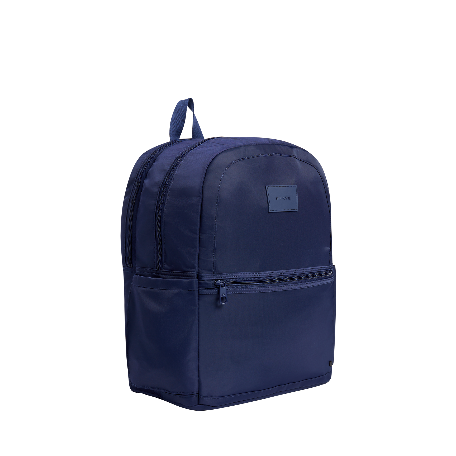Evans Double Pocket Backpack Nylon Navy