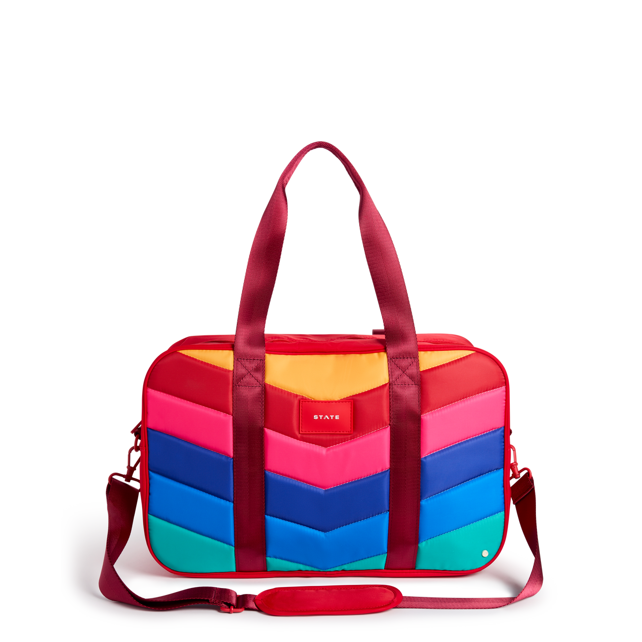 STATE Bags | Rockaway Duffle Metallic Pink/Silver