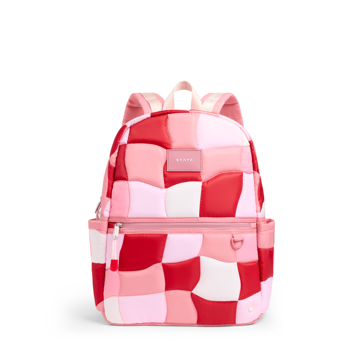 STATE Bags | Kane Kids Double Pocket Backpack Metallic Fuzzy Hearts