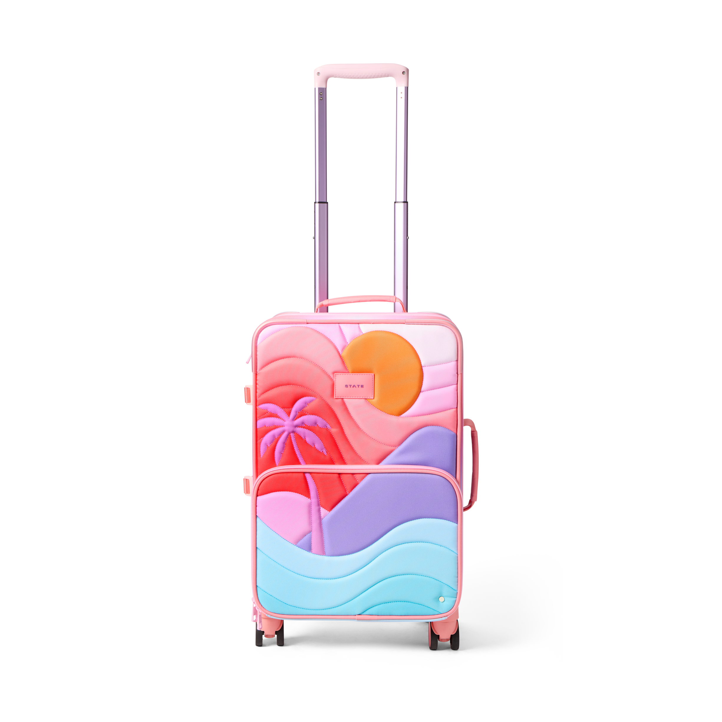 Logan Suitcase Metallic Pink/Silver