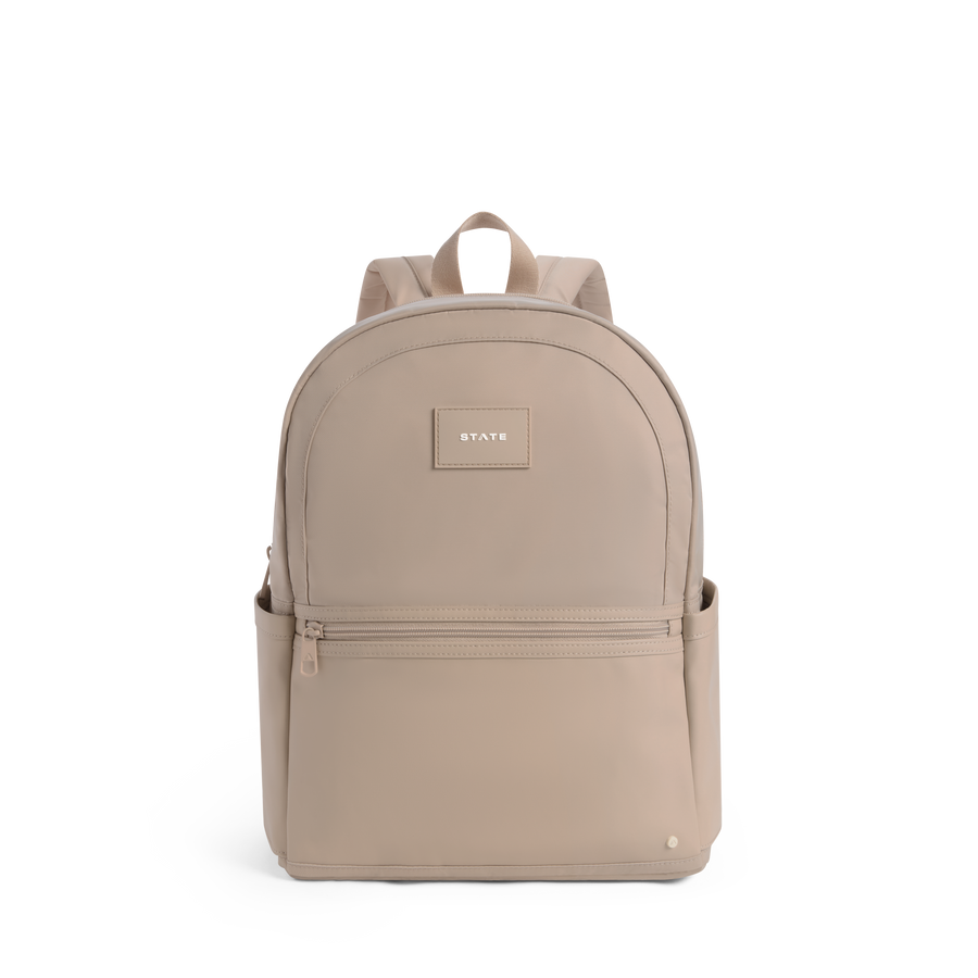 Evans Double Pocket Backpack Nylon Navy