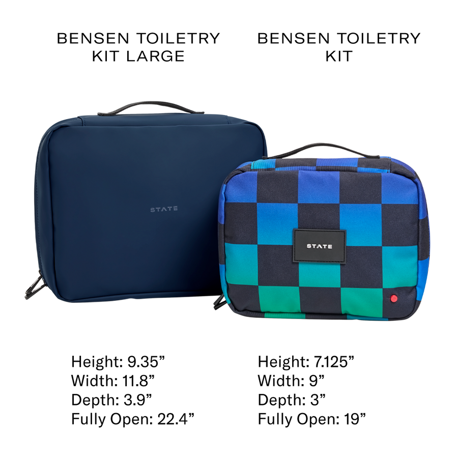 STATE Bags | Bensen Toiletry Kit Recycled Polyester Canvas Blue ...