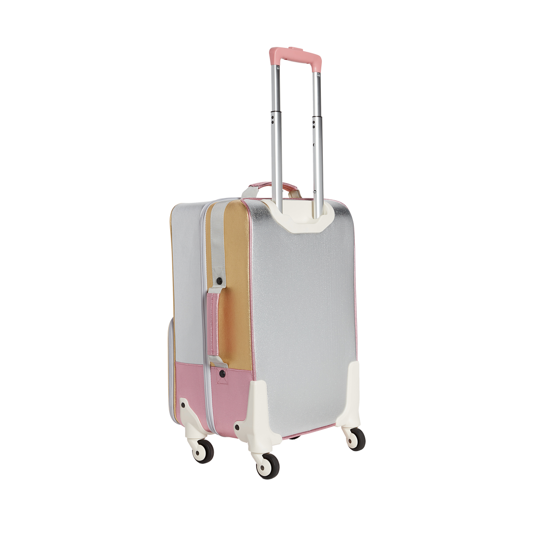 Logan Suitcase Metallic Pink/Silver