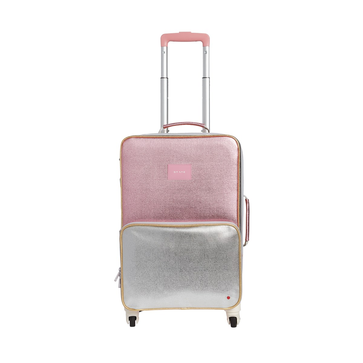 Logan Suitcase Metallic Pink/Silver