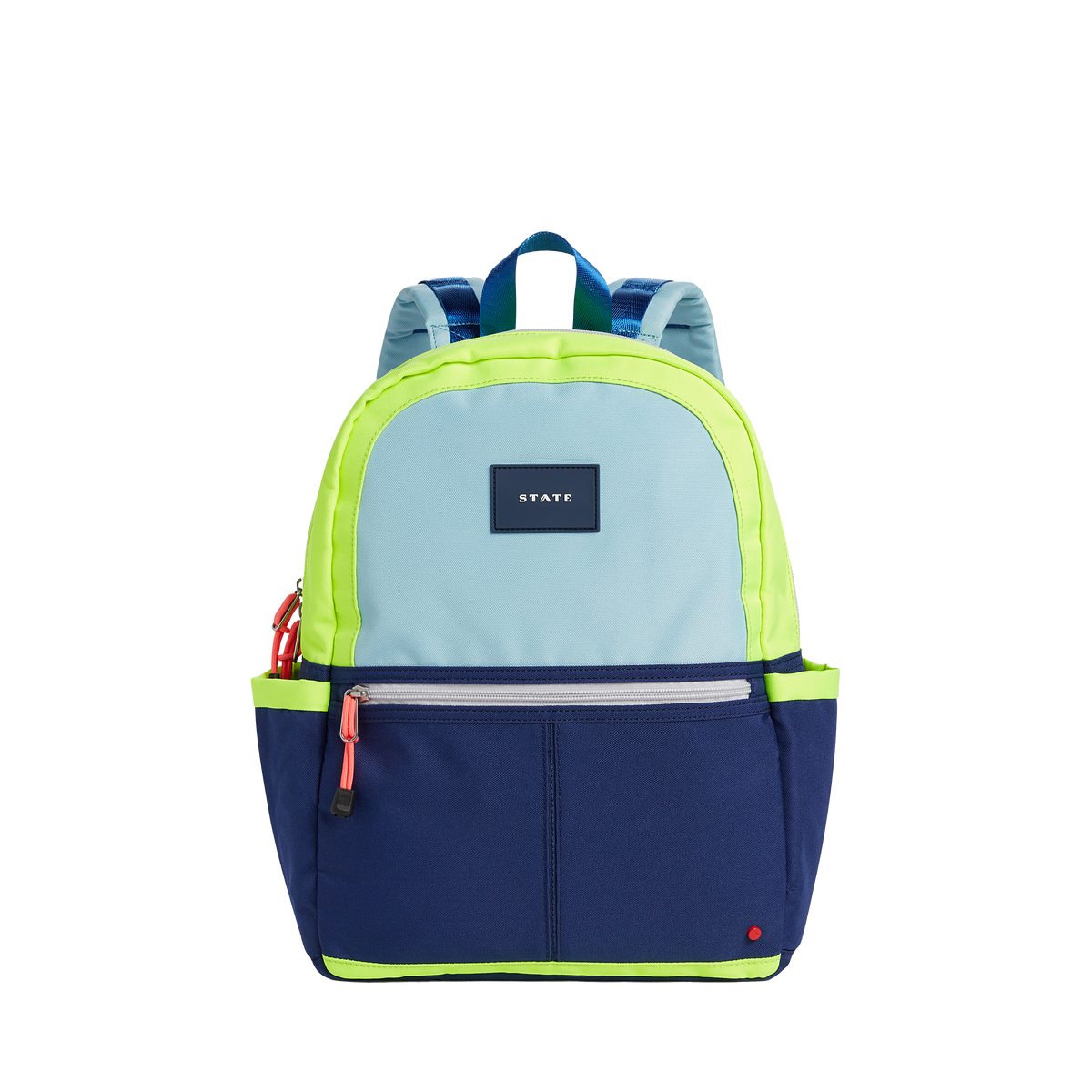 Kane Kids Travel Backpack Color Block Navy/Neon