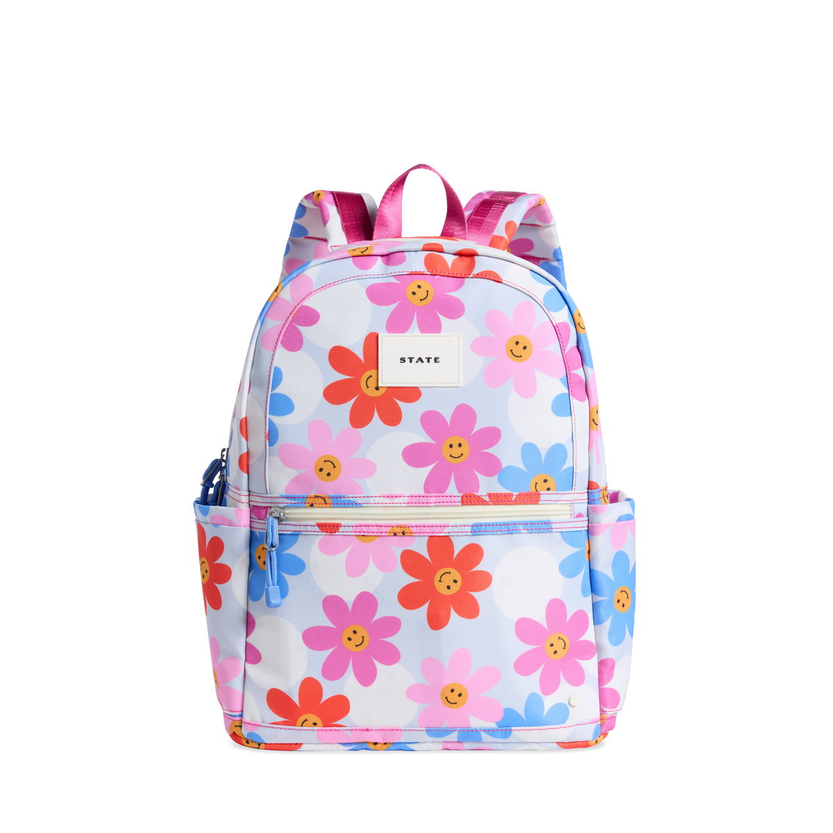 STATE Bags | Kane Kids Double Pocket Backpack Metallic Fuzzy Hearts