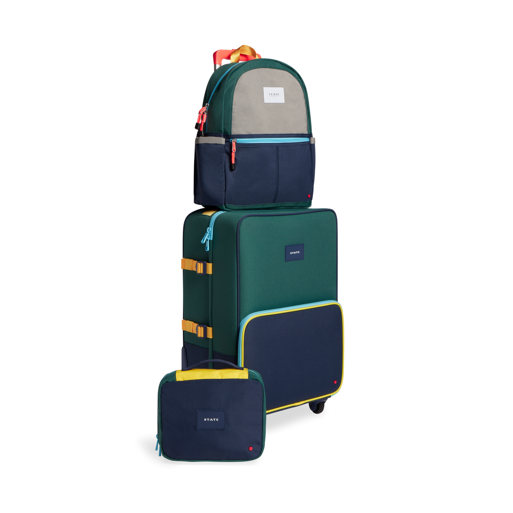 STATE Bags | Logan Suitcase Color Block Green/Navy