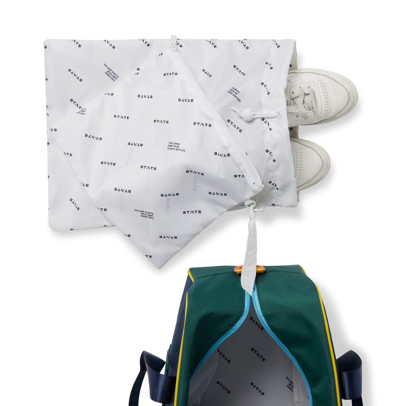 STATE Bags | Rockaway Duffle Polyester Canvas Green/Navy