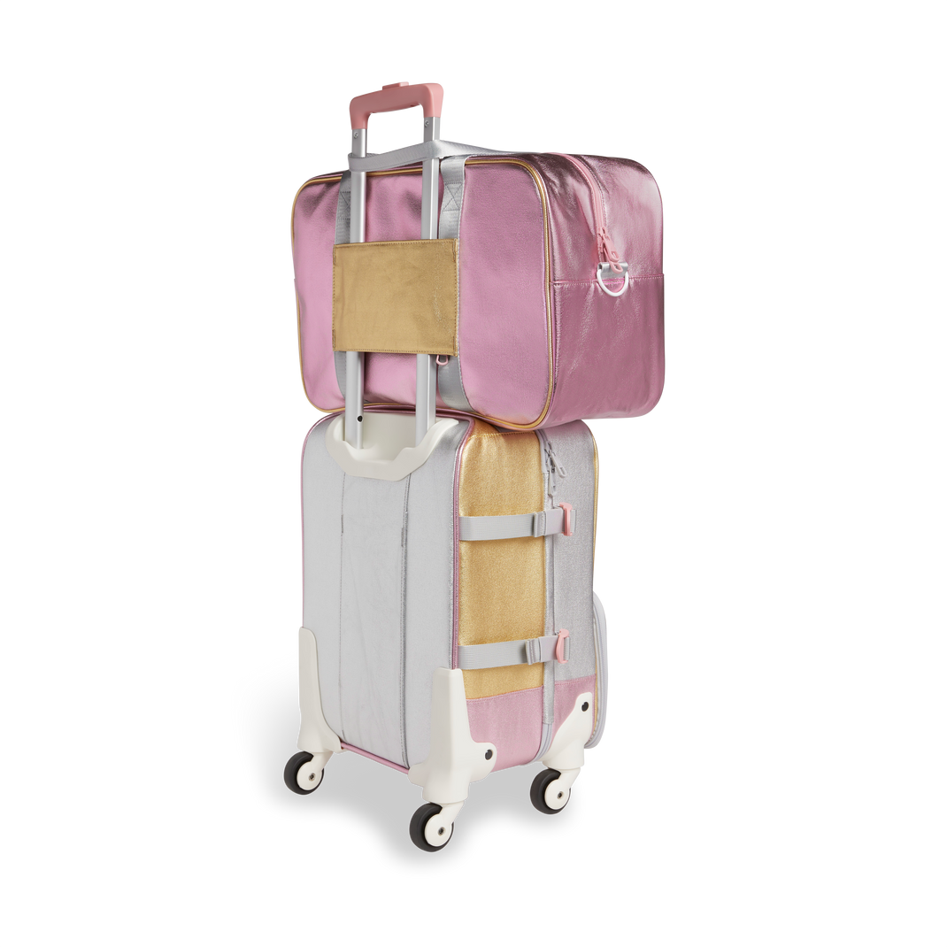 STATE Bags | Rockaway Duffle Metallic Pink/Silver