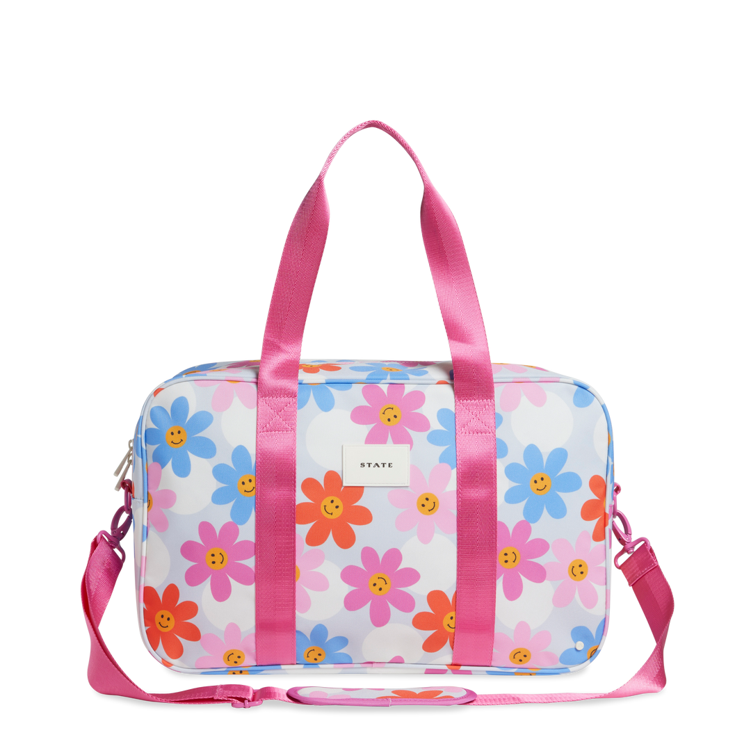 STATE Bags | Rockaway Duffle Metallic Pink/Silver